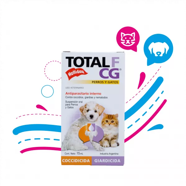 ANTIPARASITARIO INTERNO TOTAL F CG PERRO Y GATO 15ML - Animal Center