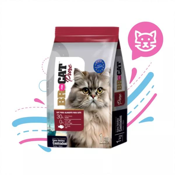BR FOR CAT PURE GATO CASTRADO ATUN X 1 KG - Animal Center