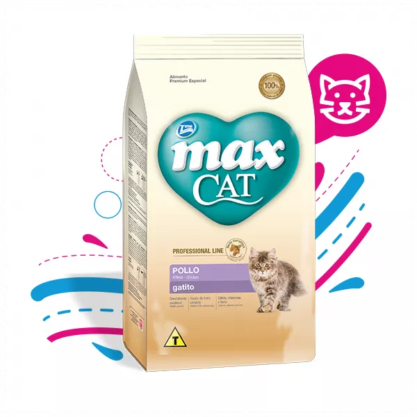 COMIDA PARA GATO MAX CAT PROFESSIONAL LINE FILHOTE FRANGO 1 KG - Animal ...