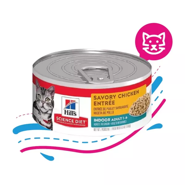 HILLS CAT LATA ADULTO INDOOR CHICKEN 5.5 OZ - Animal Center