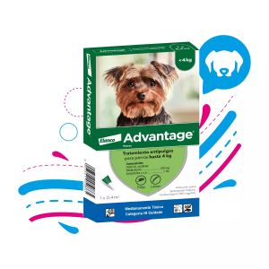 ADVANTAGE 0.4 ML HASTA 4 KILOS - Animal Center