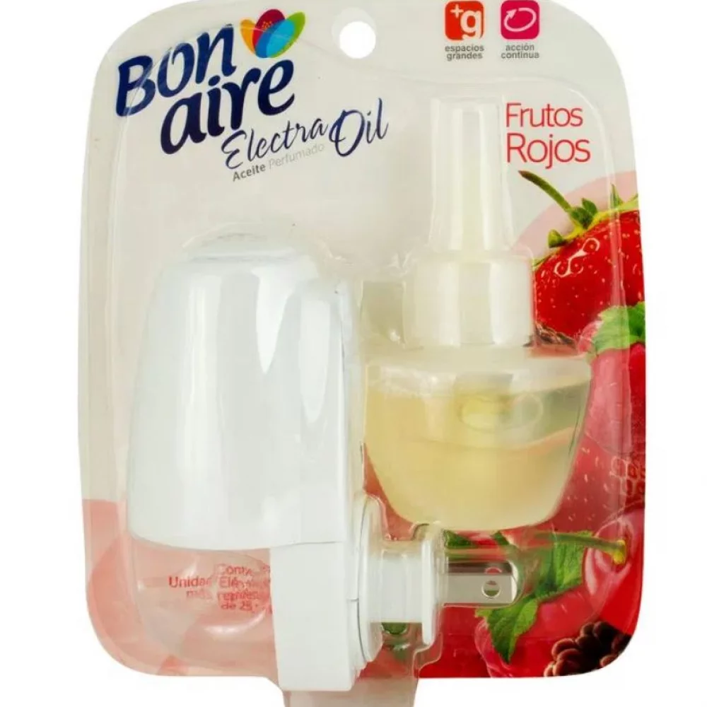 Ambientador Bonaire Electra X 25 Ml Mas Toma Electrica (Vainilla.Manzana Canela Y Frutos Rojos ...