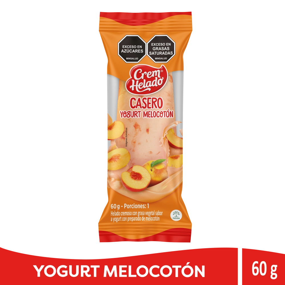 Helado CASERO Yogurt Melocotón - Crem Helado