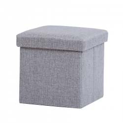 Puff Expressions 30X30X30Cm Gris Tela Ge10E00082 - Home Sentry