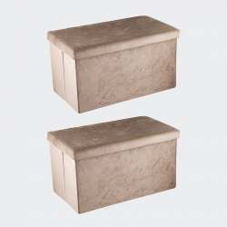 Puff Expressions Plegable 71X39X6Cm Gris Tela Ge10E00080 - Home Sentry