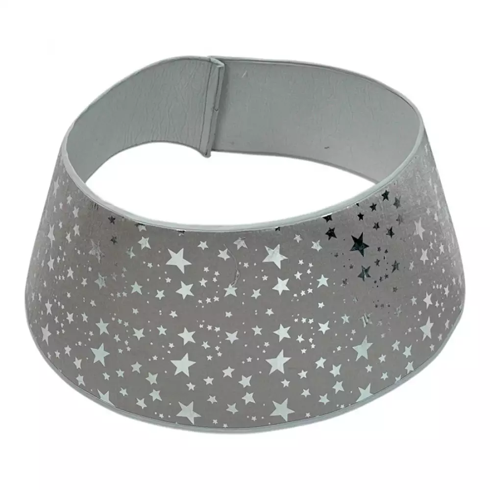 Base De Arbol Santini Estrellas 40 Cm Plateado Poliester 201-8900 - Home Sentry