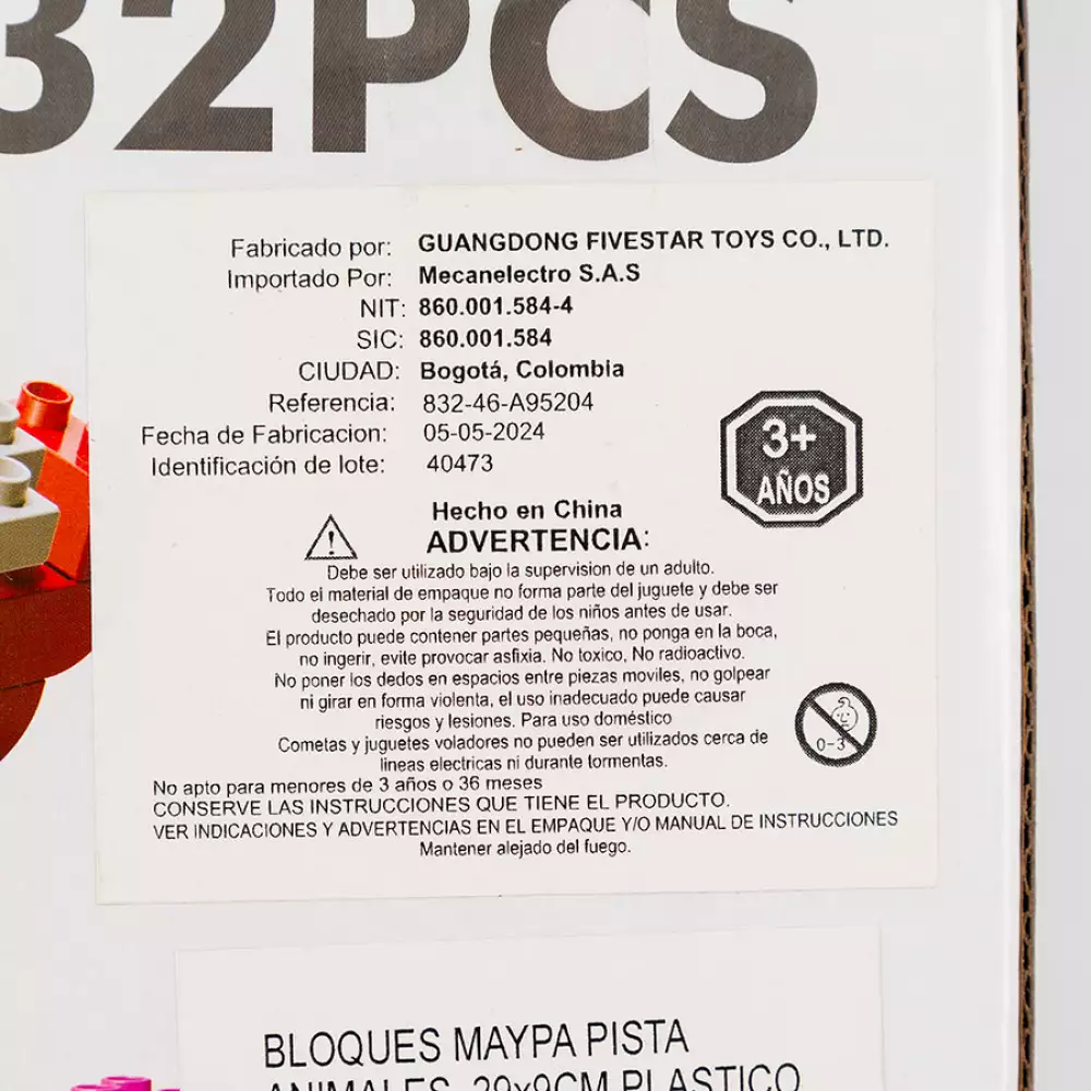 Bloques Maypa Pista Animales 29X9Cm Plastico - Home Sentry