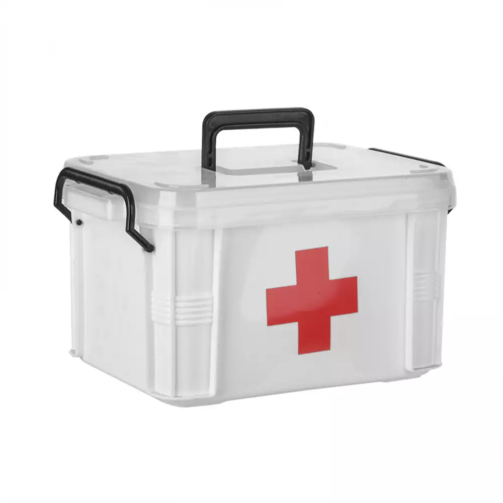 Caja Botiquin 24X17X13Cm Blanco 3 Lt Plastico Tg51119 - Home Sentry