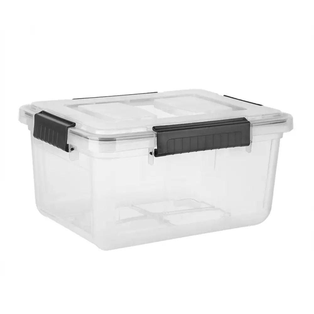 Caja Weatherproof 38X28X20Cm Translucido 15 Lt Plastic - Home Sentry