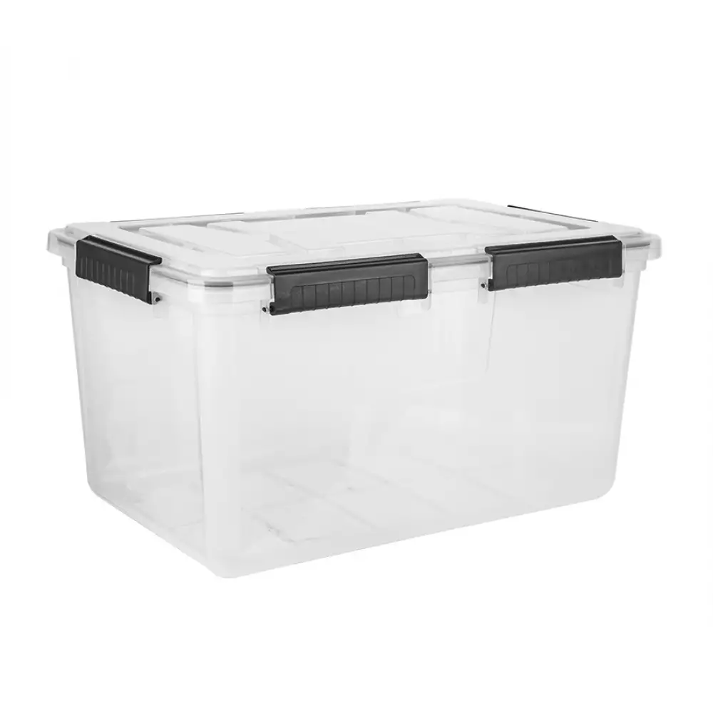 Caja Weatherproof 58X38X31Cm Translucido 50 Lt Plastic - Home Sentry