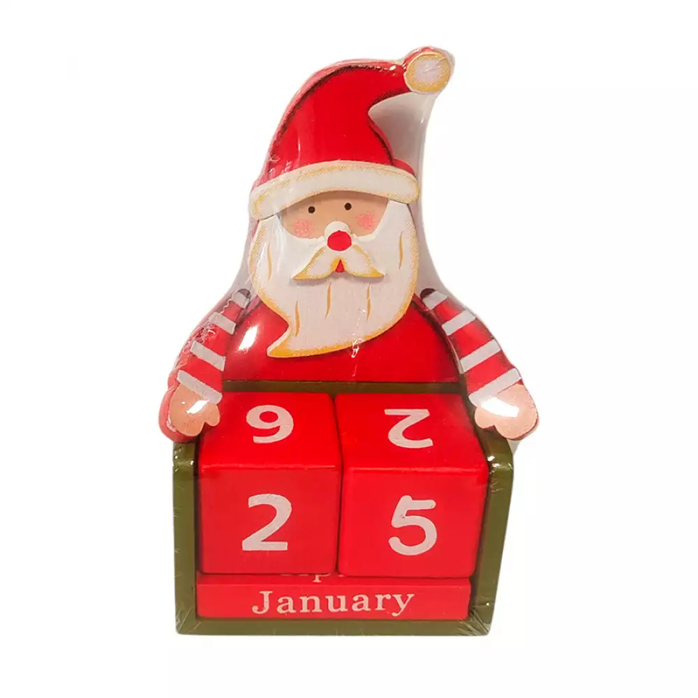 Calendario Santini Santa 3X12Cm Rojo Mdf 201-2500477 - Home Sentry