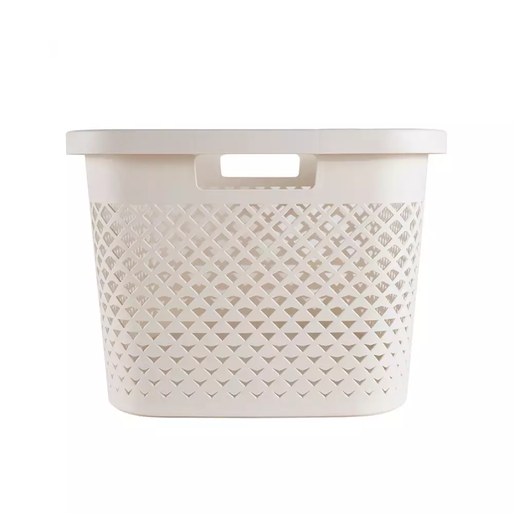 Canasta Ropa Curver 249817 Pure White 47L - Home Sentry