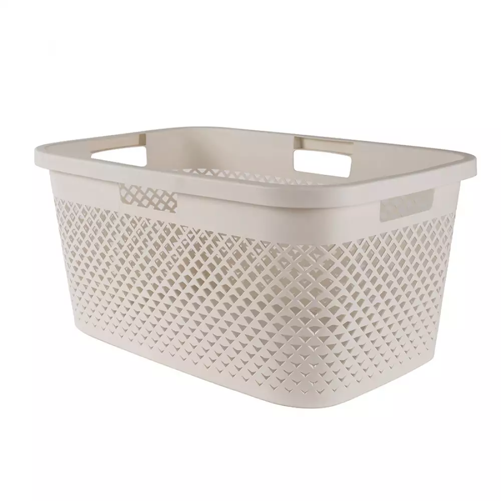 Canasta Ropa Curver 249817 Pure White 47L - Home Sentry