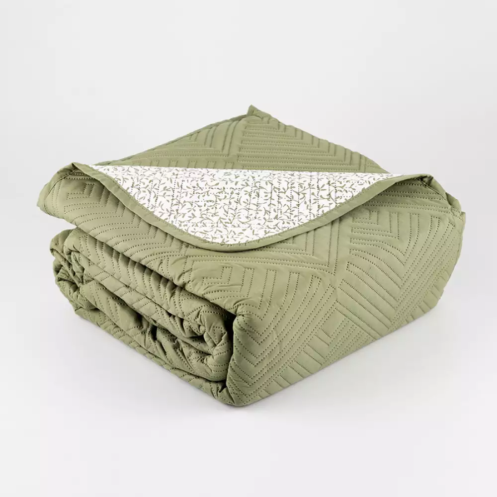 Cubre Cama Expressions Basic Doble Verde 100% Poliester Qsfmlepbs ...