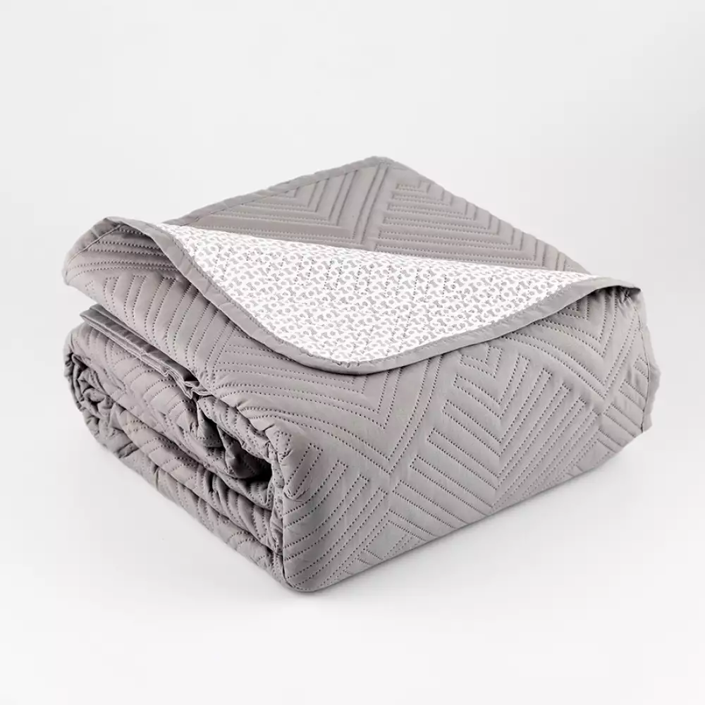 Cubre Cama Expressions Basic King Gris 100% Poliester Qskmugrbs10 ...