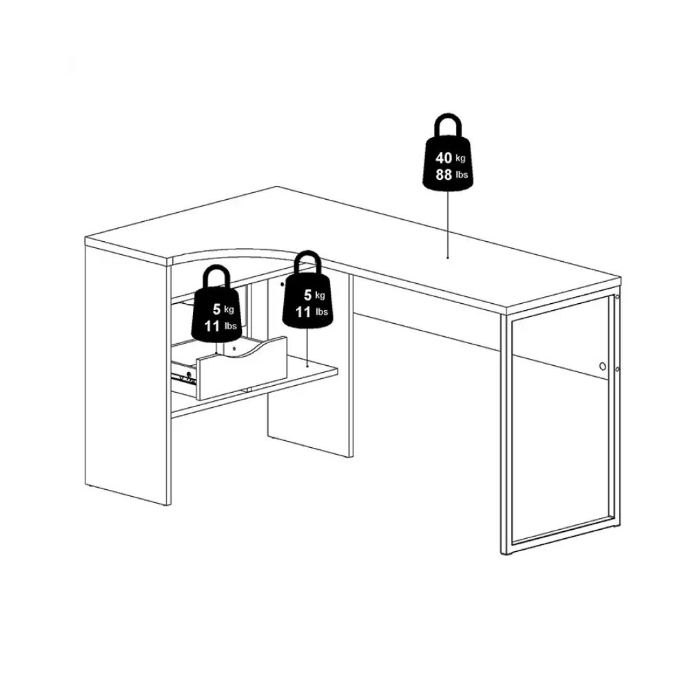 Escritorio Tvilum Function Plus Blanco - Home Sentry