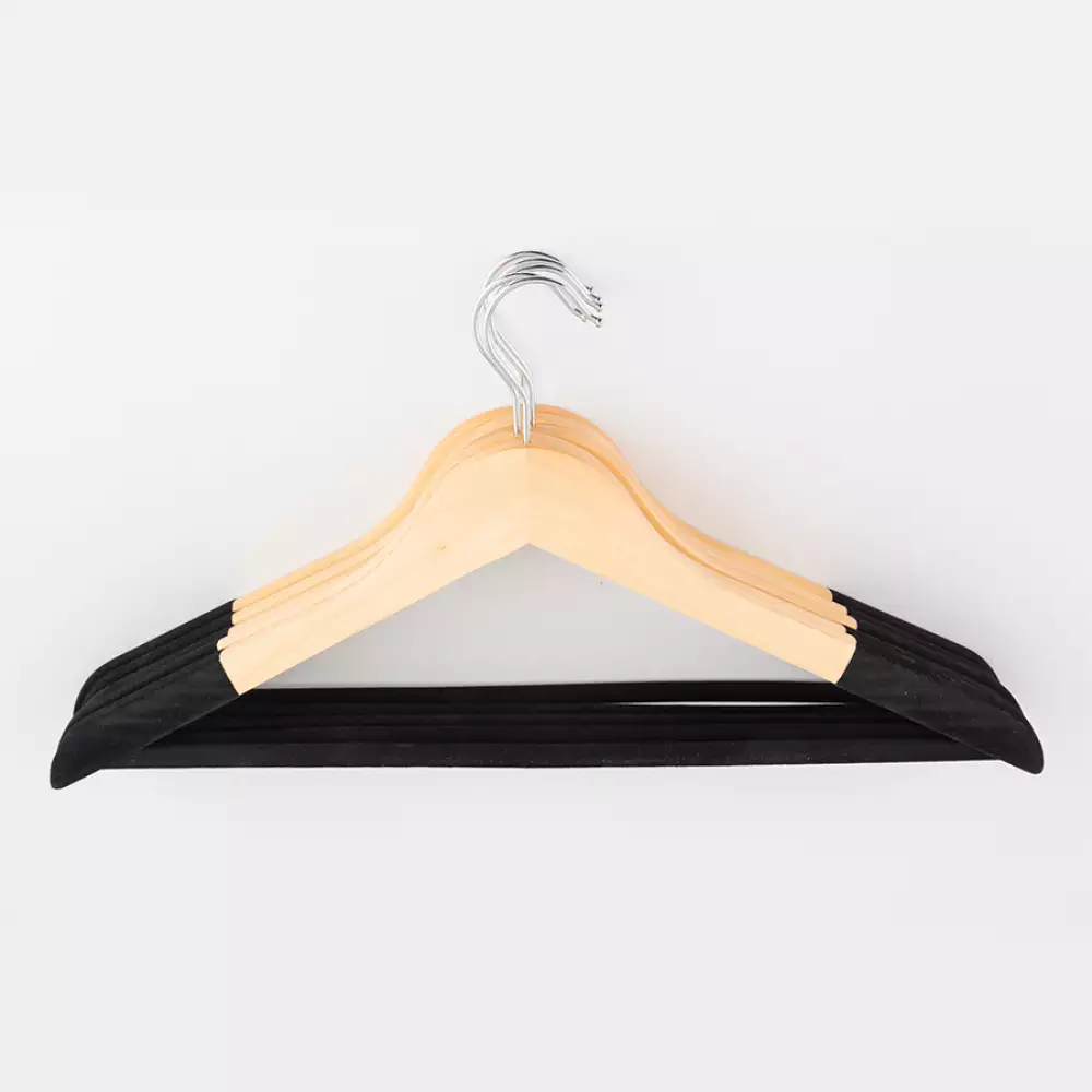 Gancho Ropa Exp Madera 5 - Home Sentry