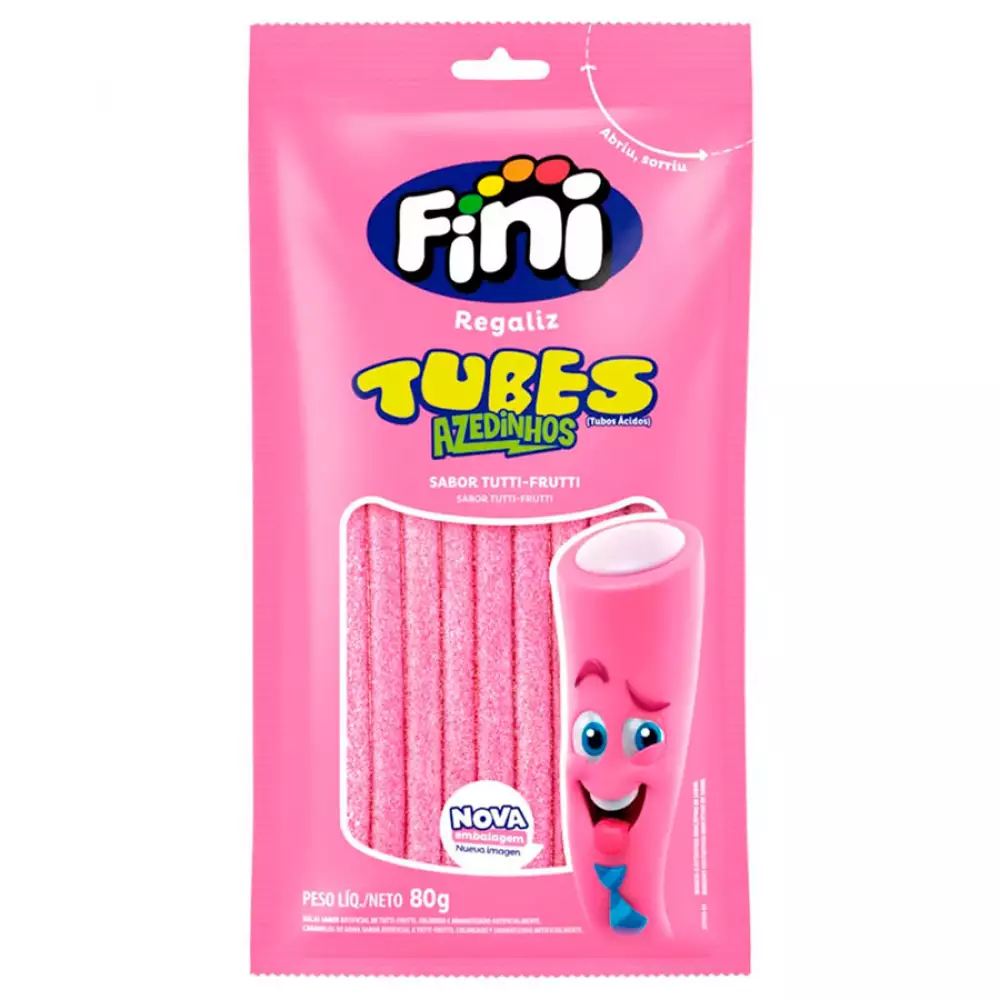 Gomas fini tubo x 80 gr tuty fruty acido 8185 - Home Sentry