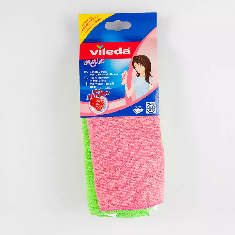Pano Vileda Microfibra Multicolor 2 Ud Microfibra 8565 - Home Sentry