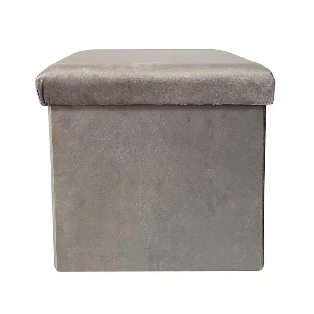 Puff Expressions 38X36X38Cm Gris Oscuro Tela Ge10E00094 - Home Sentry