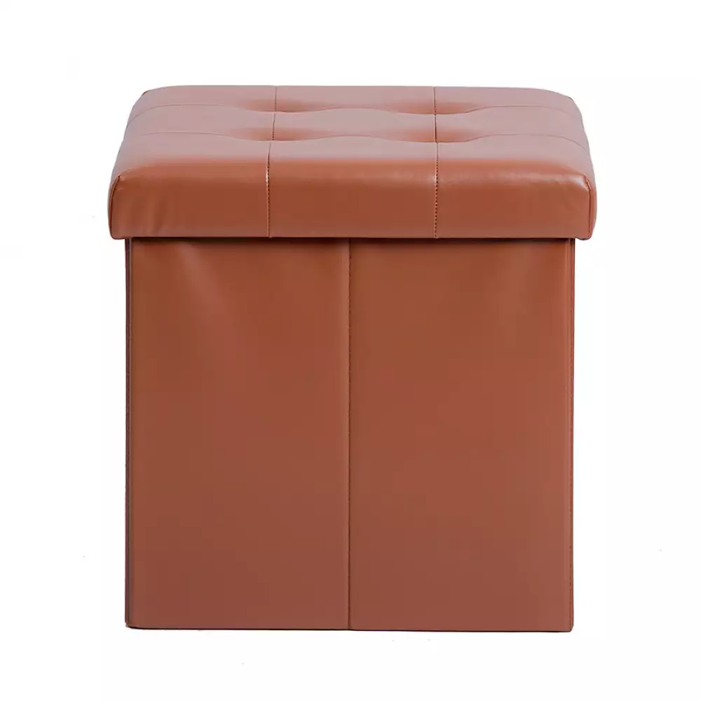 Puff Expressions 38X38X38Cm Cafe Cuero Sintetico Ge10E000 - Home Sentry