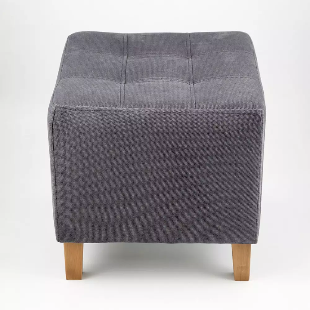 Puff Expressions 42X42X42Cm Gris Madera - Home Sentry