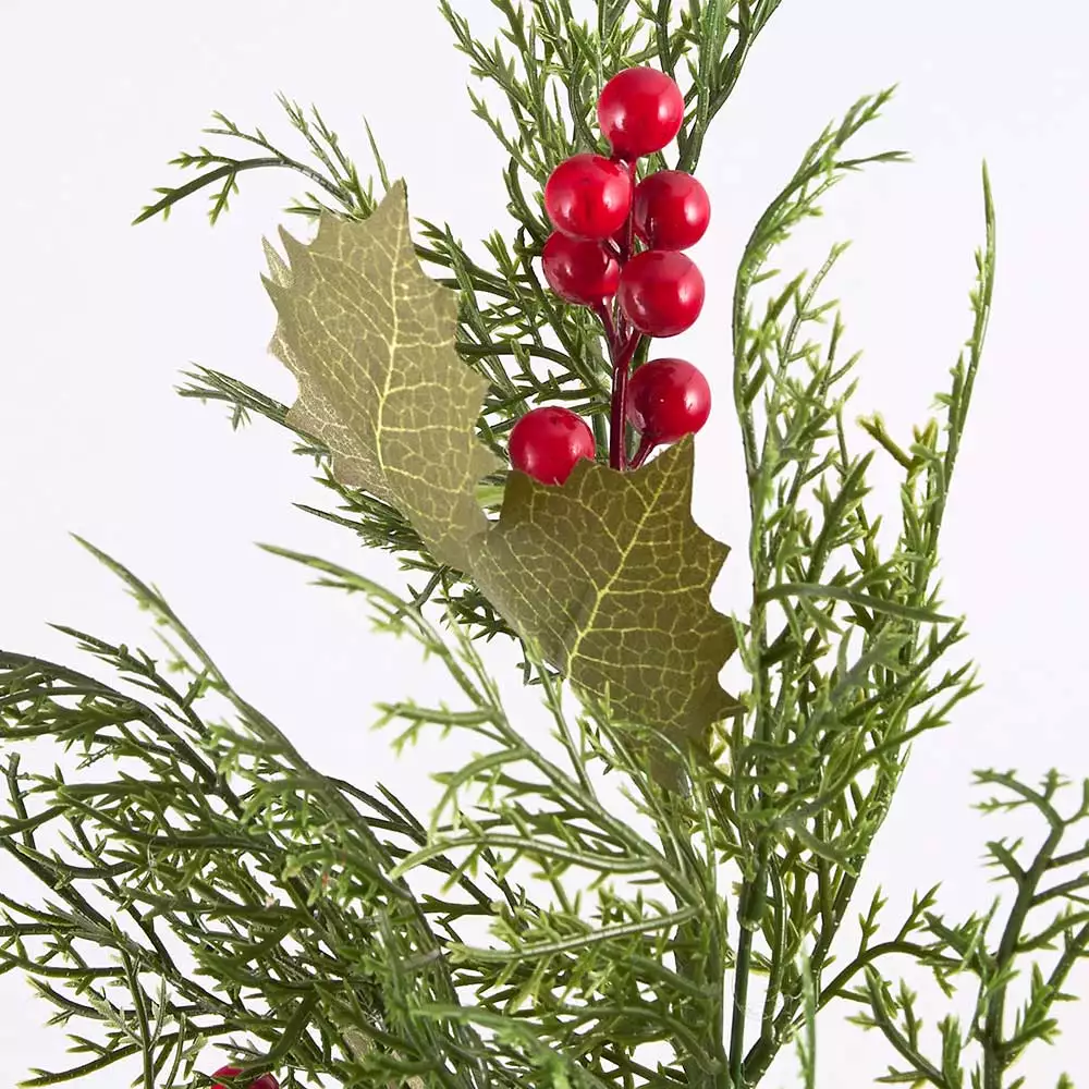 Rama Miro Christmas Bayas 55Cm Rojo Verde Plastico 831-Mx2467-25 - Home ...
