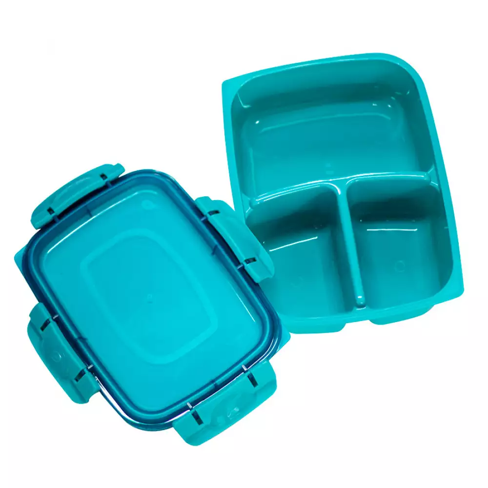 Recipiente Polimes 1Lt Togo Rectangular Con 3 Divisiones Clipnlock ...