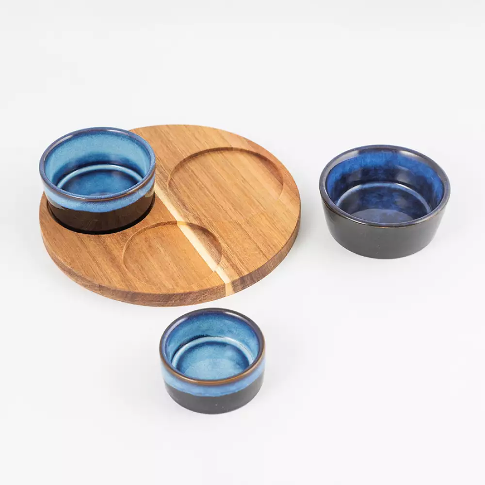 Salsera Excellent Houseware 5X20X20Cm Surtido 4 Pz Ceramica - Home Sentry