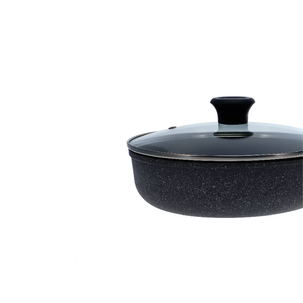 Sarten Imusa 24Cm Aluminio Fundido Con Tapa En Vidrio Gusto 586103 ...