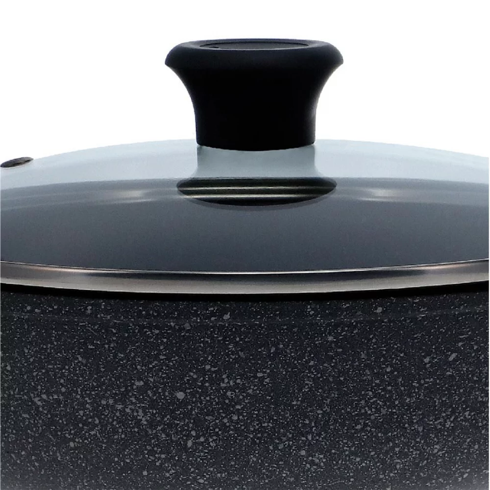 Sarten Imusa 24Cm Aluminio Fundido Con Tapa En Vidrio Gusto 586103 ...