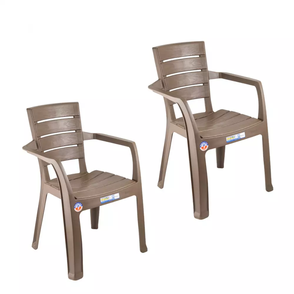 Silla Exterior Rimax Baru Con Brazos 58X82X59Cm Moca Plastico 116 ...