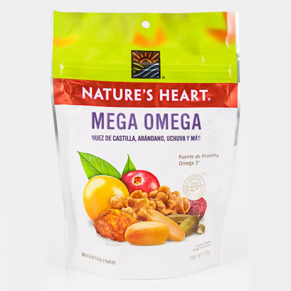 Snack Mega Omega Natural Heart X 170Gr Uchuvas Arandanos - Home Sentry