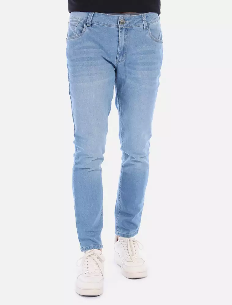 Jean azul claro slim básico para Hombre - Arequipe Moda Dulce