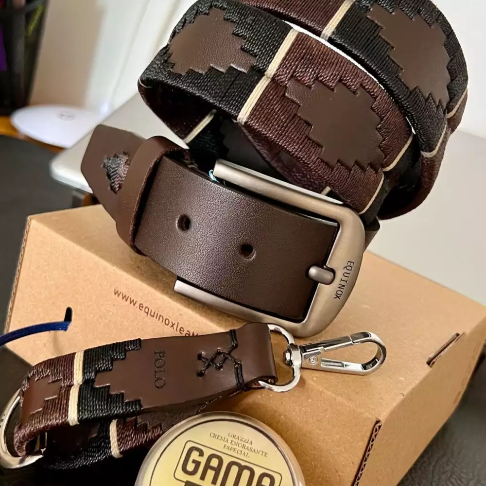 Cinturón Petramo Cuero Café Talla 32 - La Plaza Morada