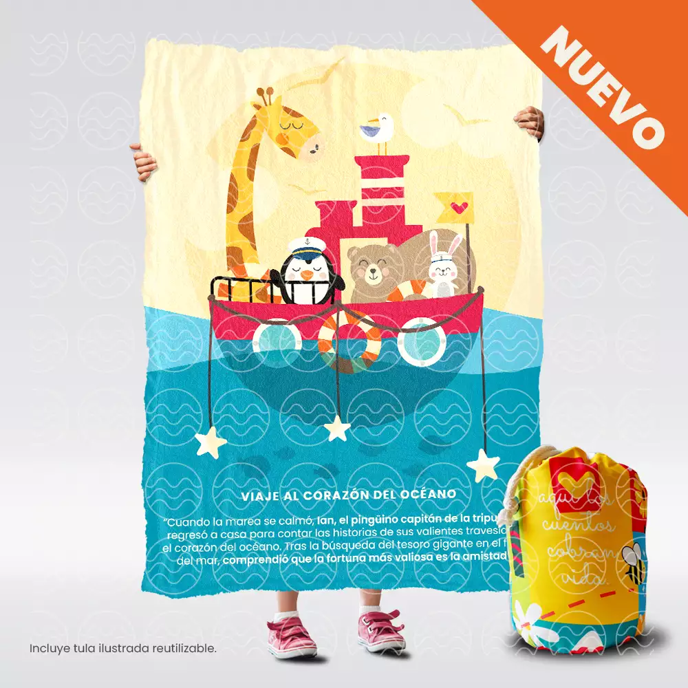 Cobija Viaje al Corazón del Océano - Talla M - La Plaza Morada