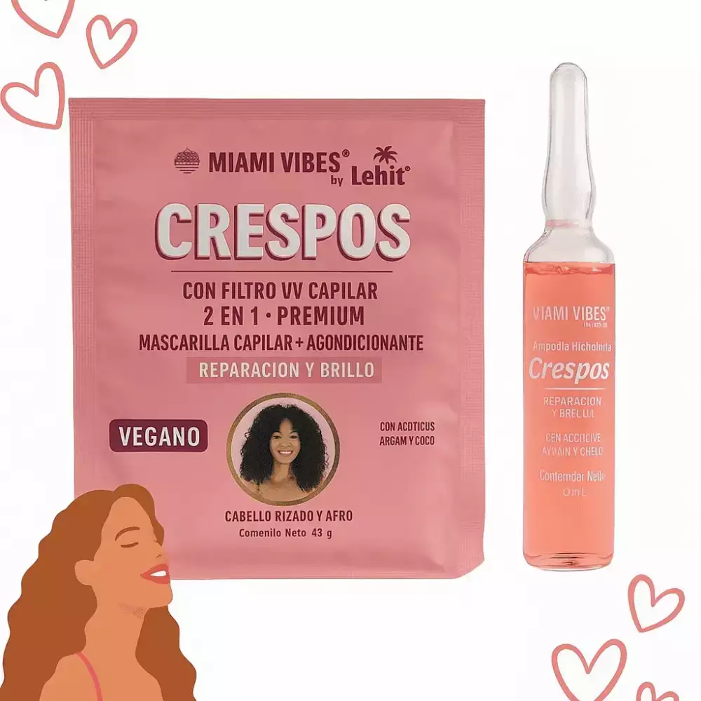 Combo Miami Vibes - Cabello Crespo Perfecto - La Plaza Morada
