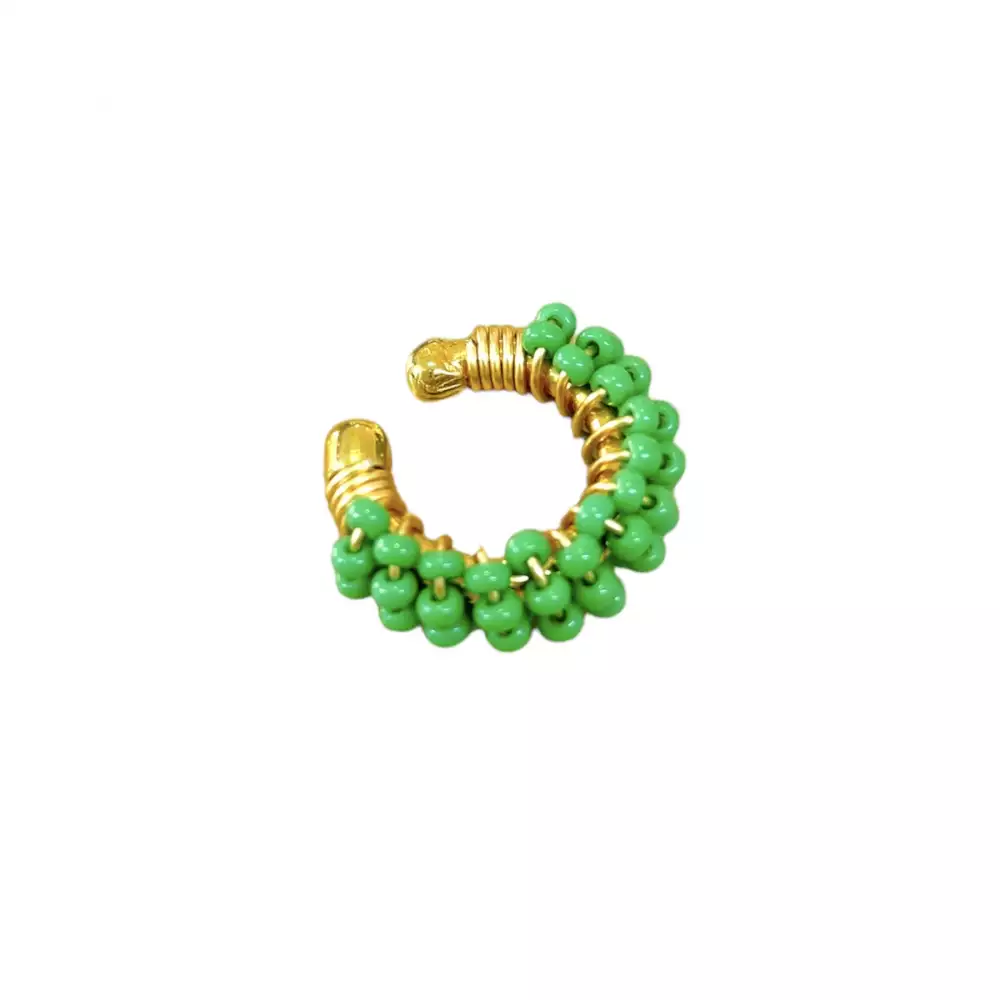 Earcuff Verde Oscuro - La Plaza Morada