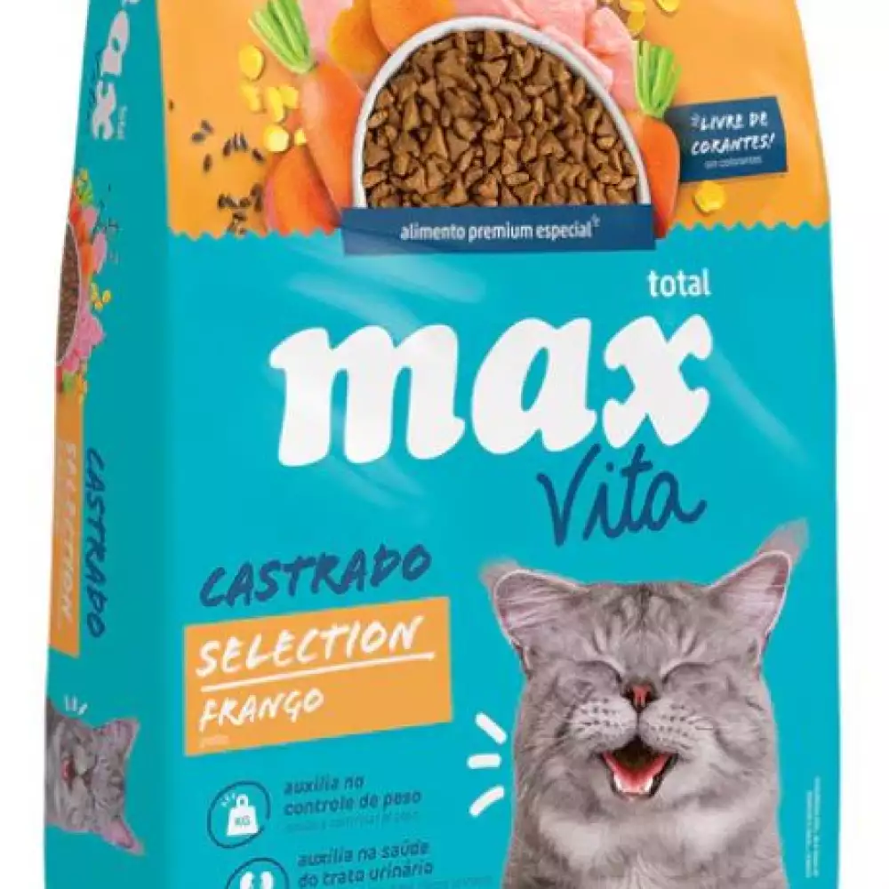 F MAX VITA GATO CASTRADO SELECTION FRANGO 20 KG - La Plaza Morada