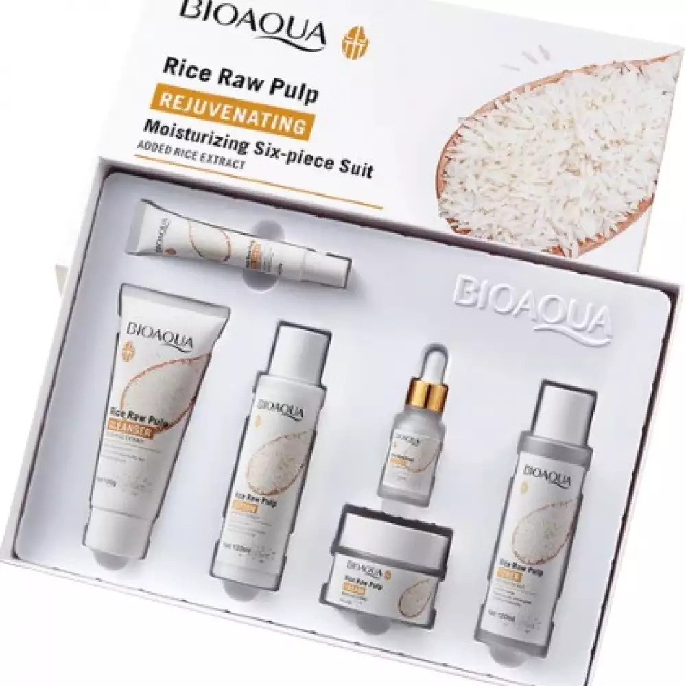 Kit X 5 Rutina Facial Oriental de Arroz Tratamiento Facial Anti-Edad y Aclarante Bioaqua - La ...