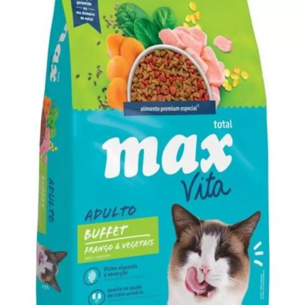 MAX CAT VITA ADULTO 3 KILOS POLLO & VEGETALES - La Plaza Morada