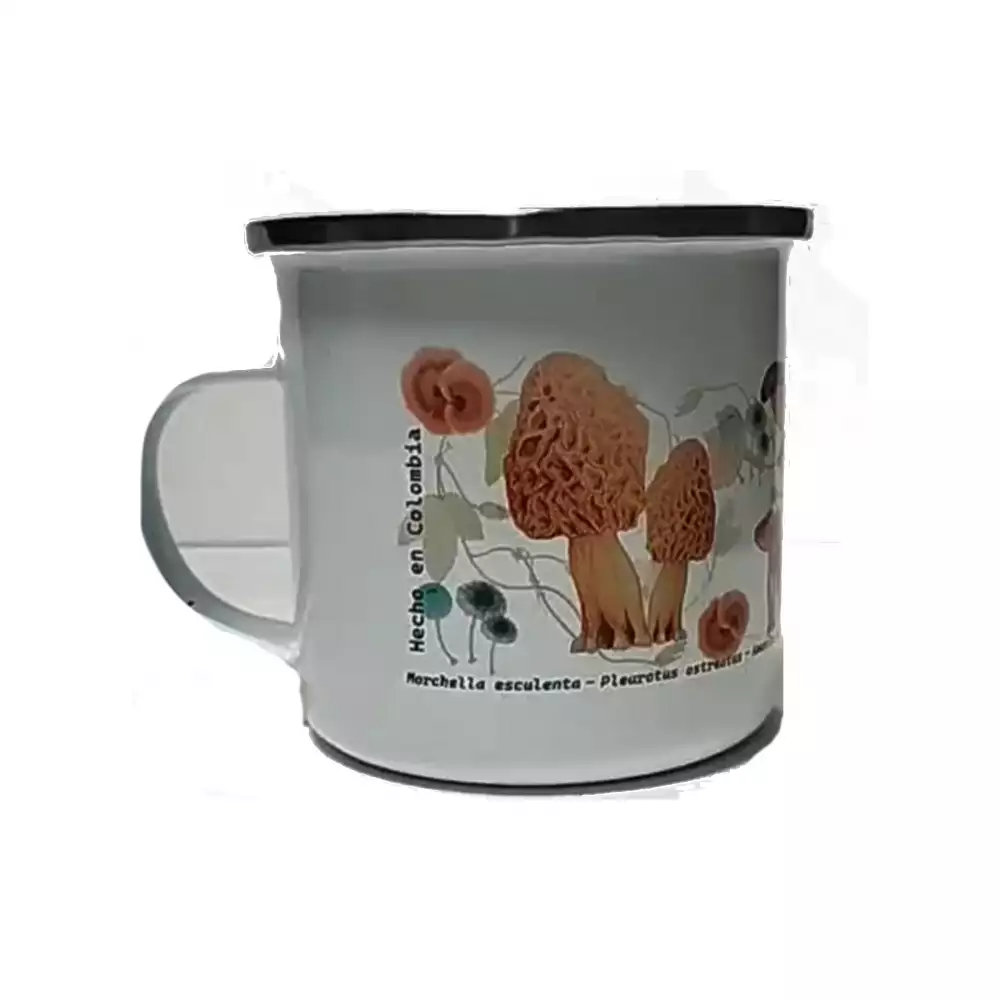 Pocillo tintero en acero inoxidable con diseño: hongos - La Plaza Morada