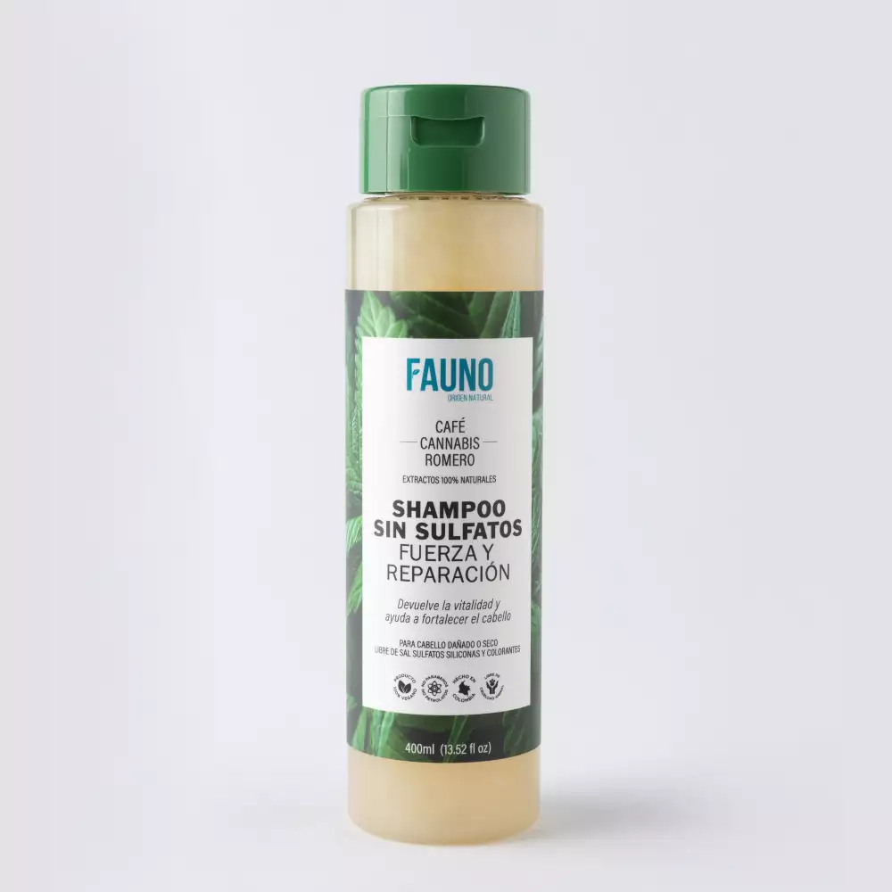 SHAMPOO SIN SULFATOS FUERZA Y REPARACION 400ML FAUNO - La Plaza Morada