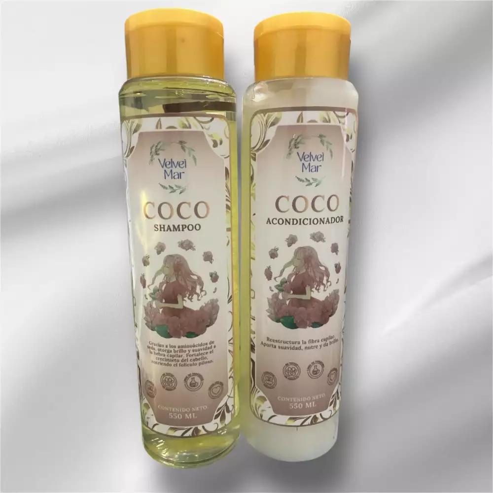 Shampoo y Acondicionador Con Extracto de Coco - La Plaza Morada