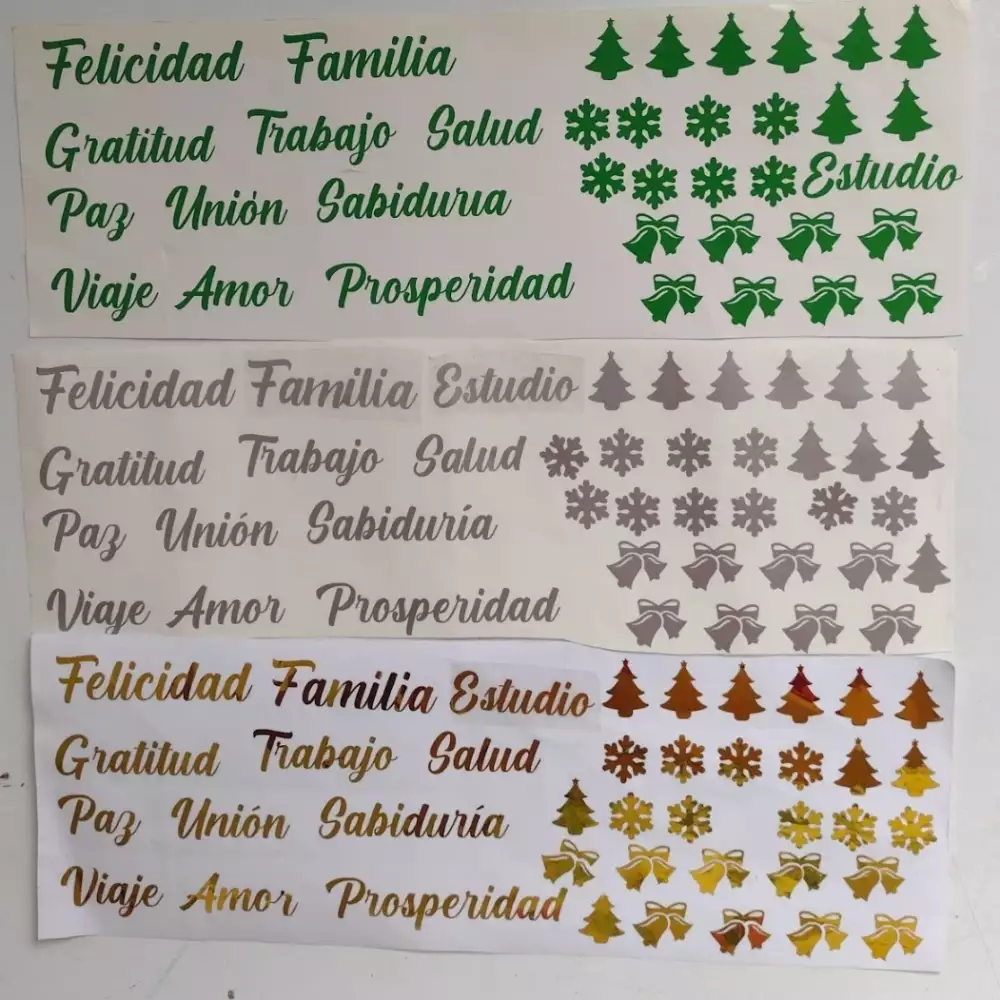 Stickers navidad x 10 nombres personalizados - La Plaza Morada