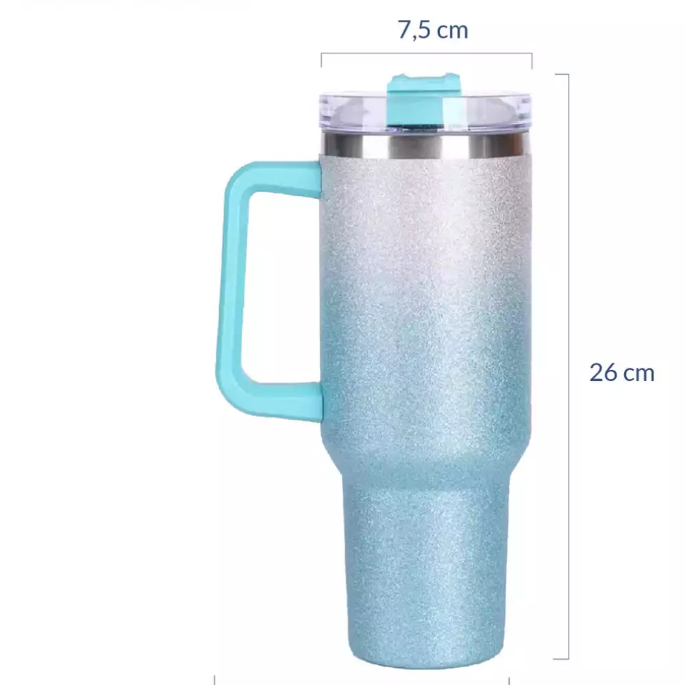 Termo Escarchado Azul - La Plaza Morada