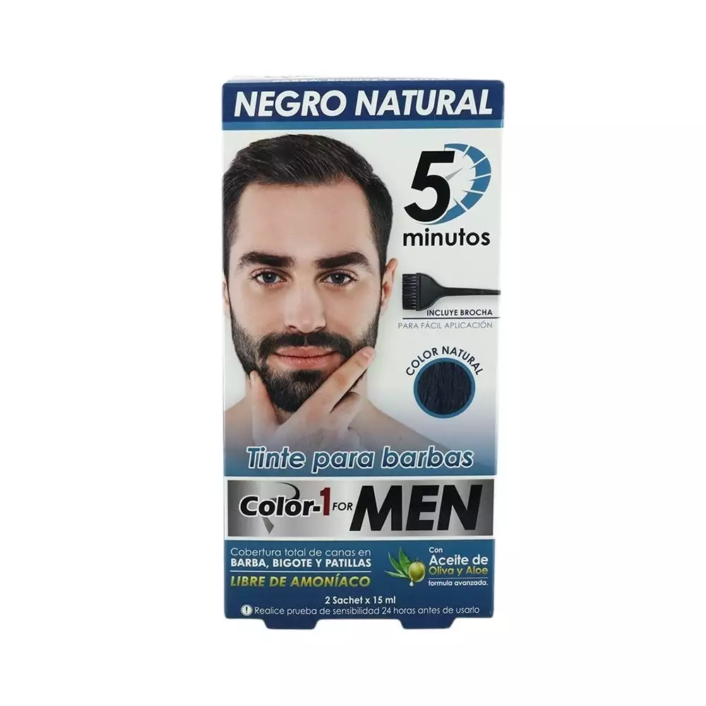 Tinte Para La Barba 5 Minutos Color 1 - La Plaza Morada