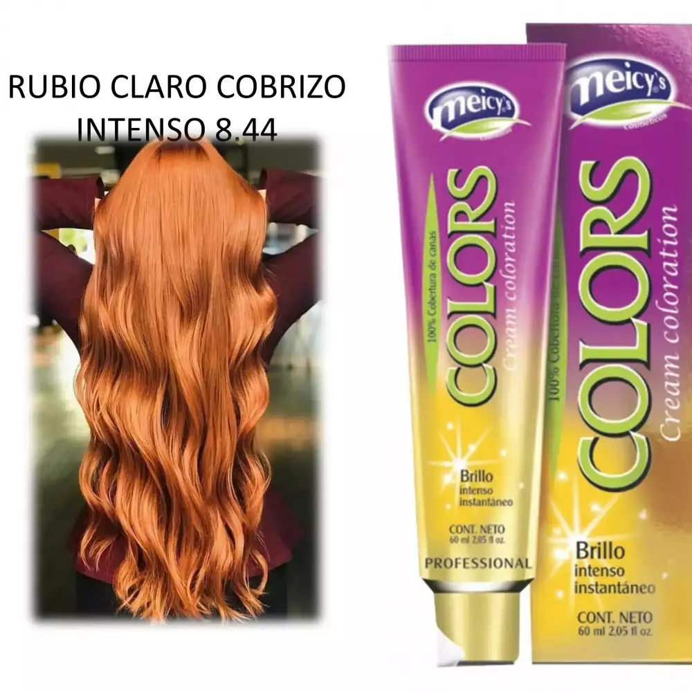 Tinte Rubio Claro Cobrizo Intenso 8.44 Meicys Profesional - La Plaza Morada