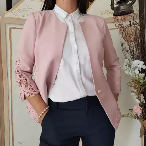 BLAZER ROSA VINTAGE | Talla M - La Plaza Morada