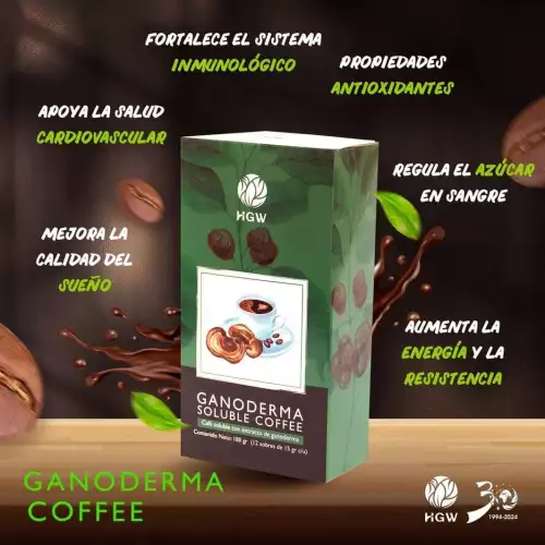 Café con Ganoderma – Ganoderma Soluble Coffee de HGW - La Plaza Morada